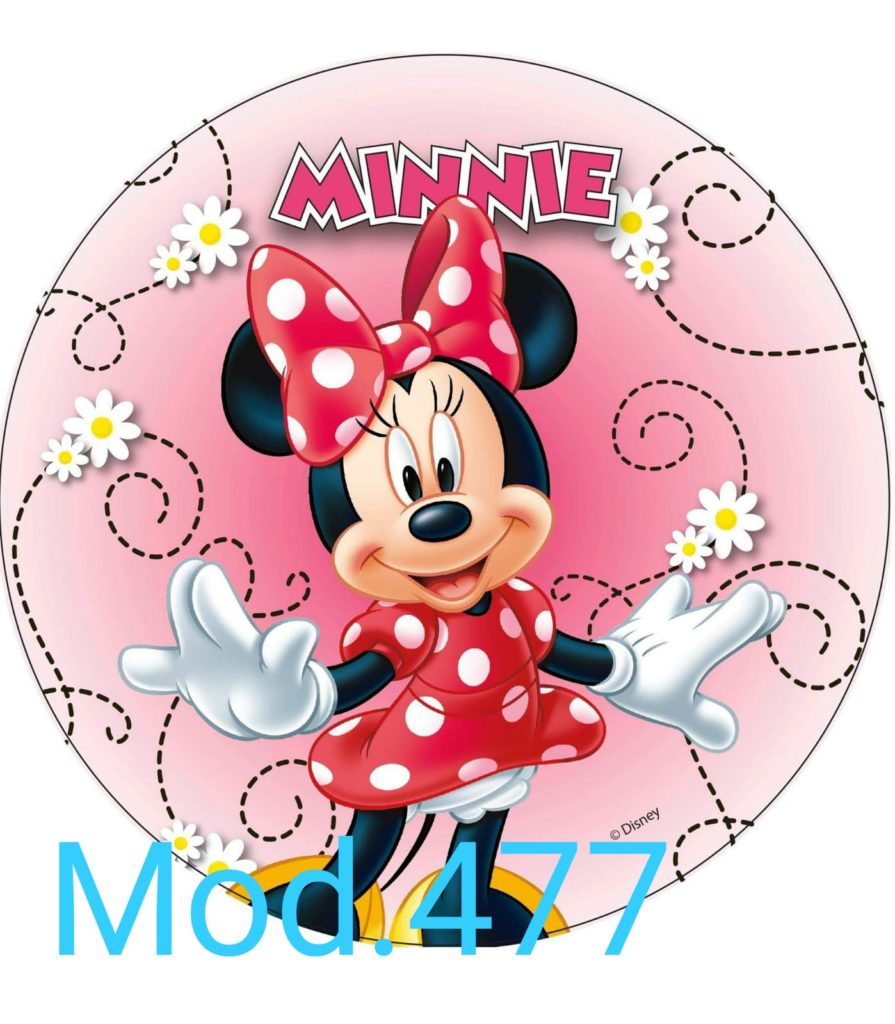 Oblea comestible decoración tartas Minnie - Mundo de Fantasia Eventos