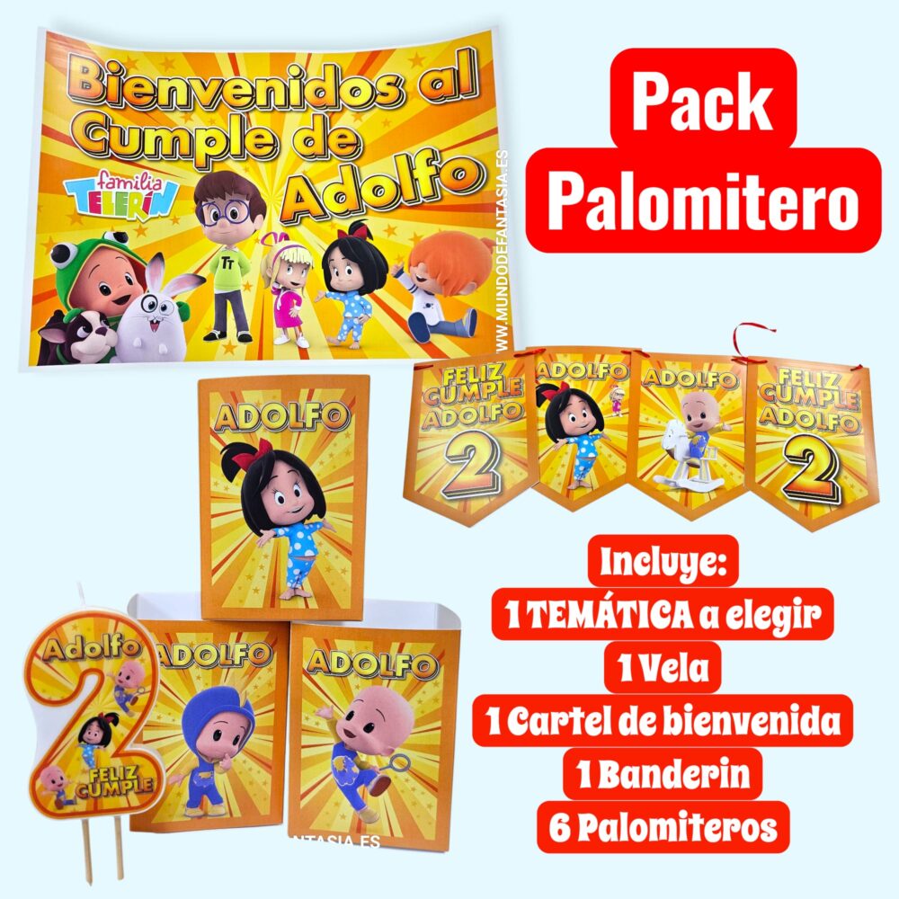 Pack Fiesta Cumpleaños Palomitero - Mundo de Fantasia Eventos